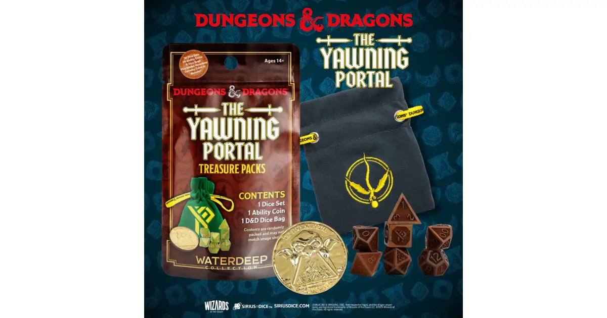The Yawning Portal Treasure Packs | DND Dice | Gaming Accessories ...