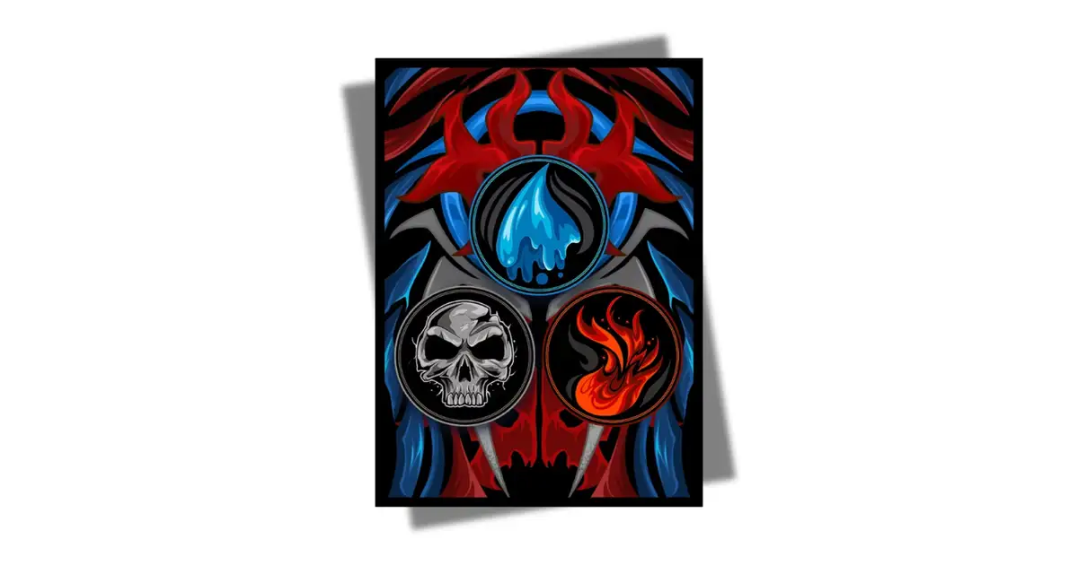 Grixis Sleeves: Blue Black Red Mana - Realm Guard Textured MTG Sleeves ...