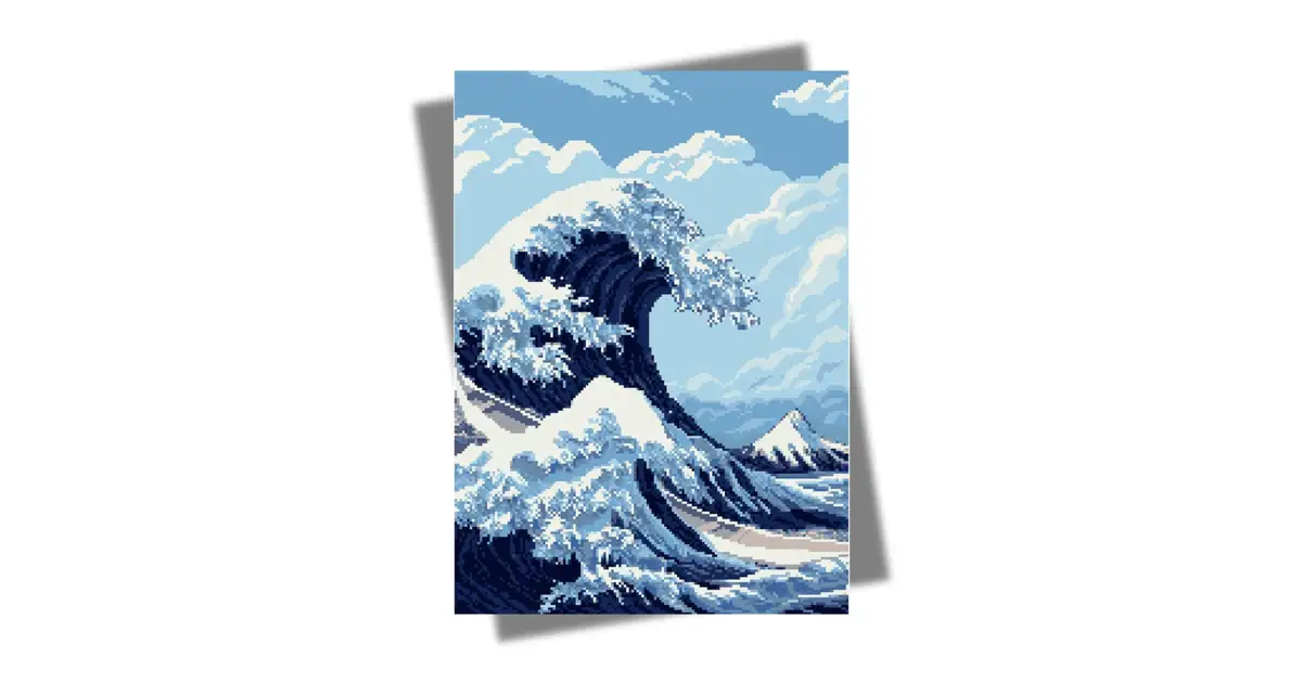 The Great Wave (Pixel Art) - Realm Guard MTG Sleeves - 100ct | MTG ...