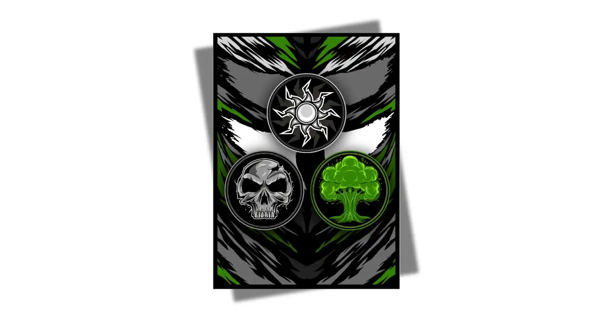 Abzan Sleeves: White Black Green Mana - Realm Guard MTG Sleeves - 100 ...