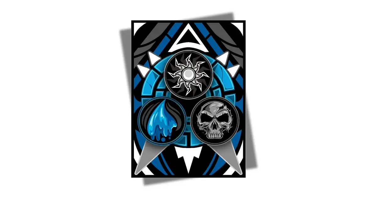 Esper Sleeves: White Blue Black Mana - Realm Guard MTG Sleeves - 100 ct ...